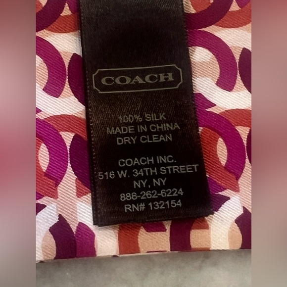 Coach | Bags | Coach Square Silk Pop Clip Art Scarf And Twilly | Poshmark